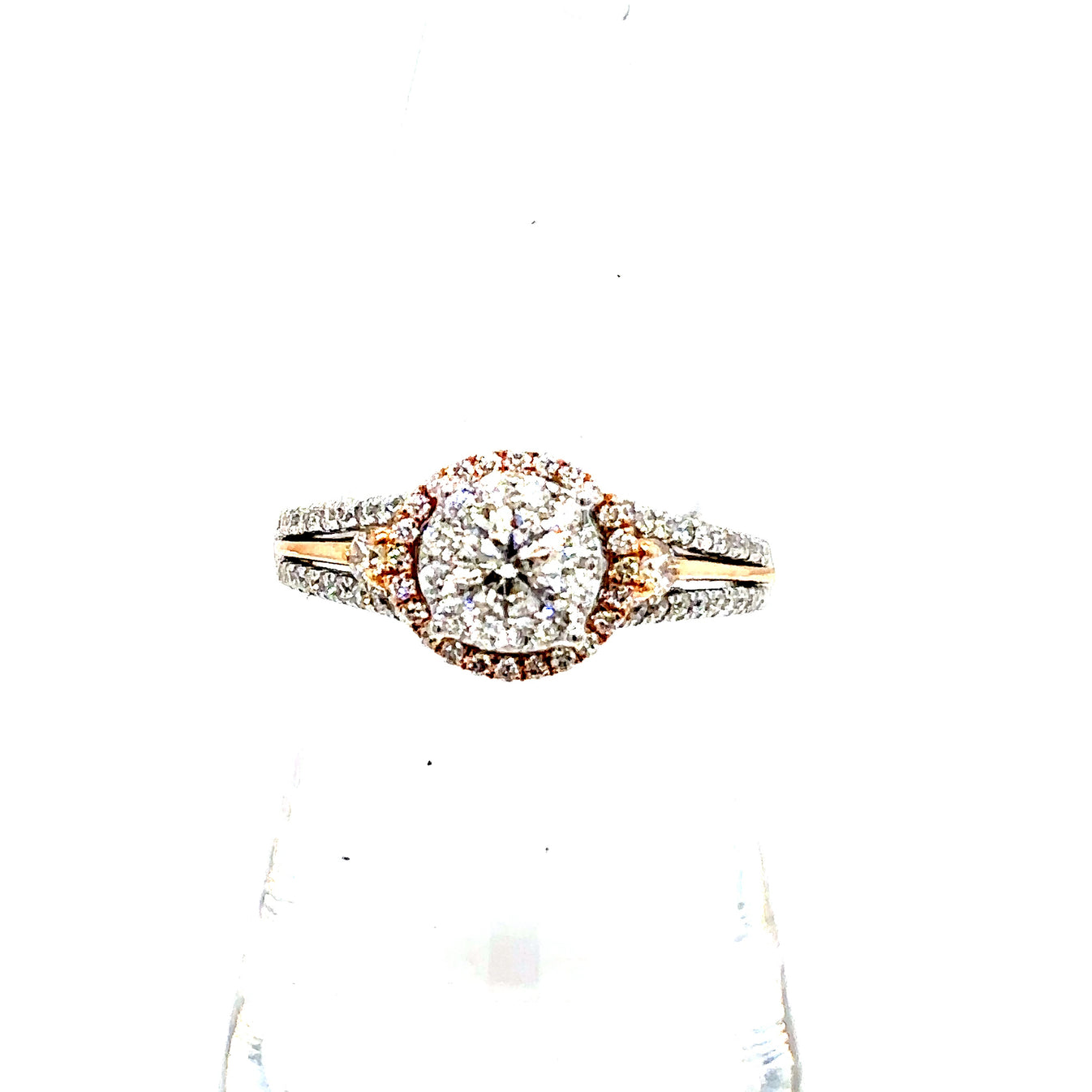 14k Gold 2-Tone Diamond Engagement Ring – D-Town Customs